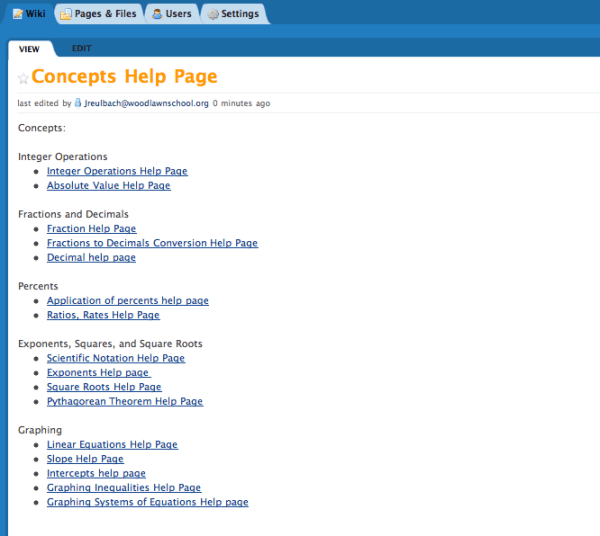 Math Wiki Project to Develop Interactive “Concept Help” Resources | I ...