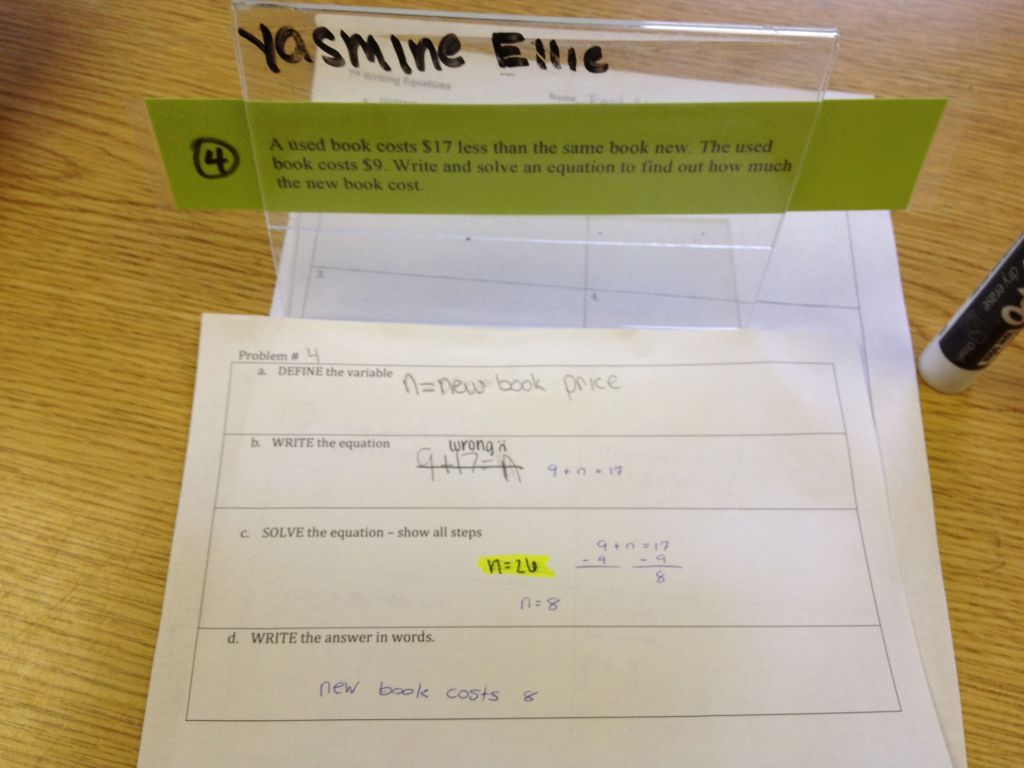 Writing Word Problem Equations – Help! | I Speak Math