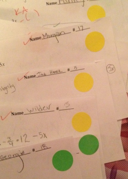 Stickers for Self-Assessment | I Speak Math